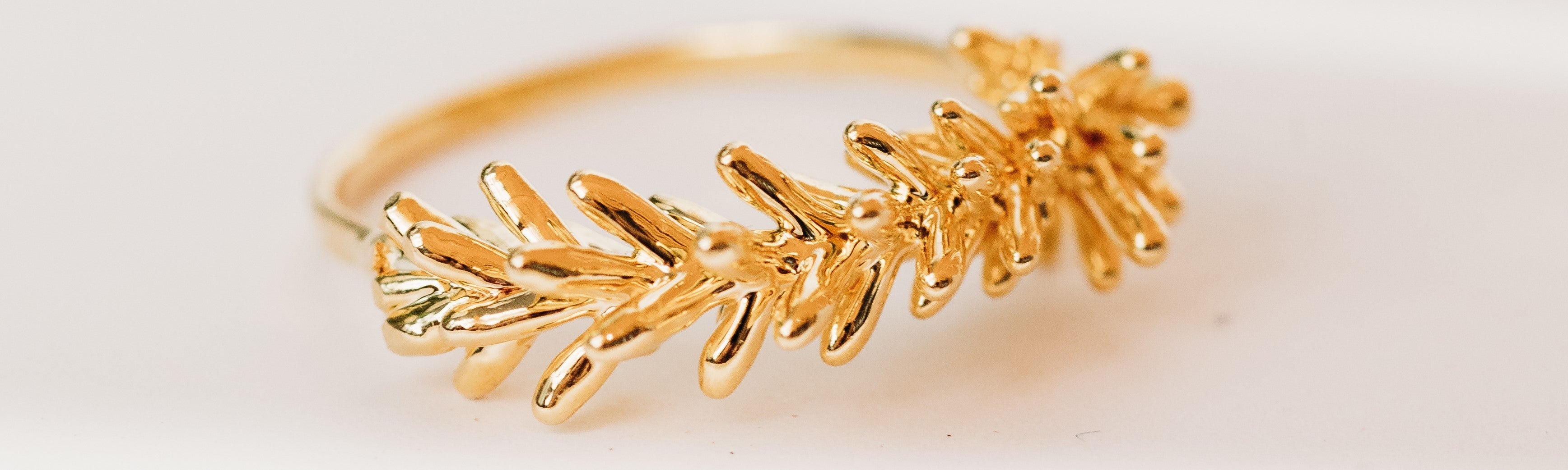 Gold Leaf Rings Made with REAL Plants Coated in 18k Gold – CARLA SHAW