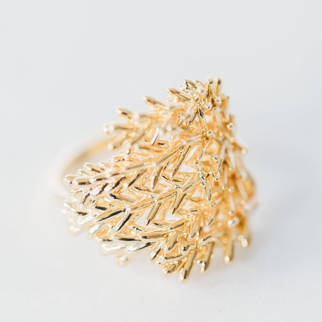 Gold Leaf Rings Made with Real Plants Coated in 18k Gold – CARLA SHAW